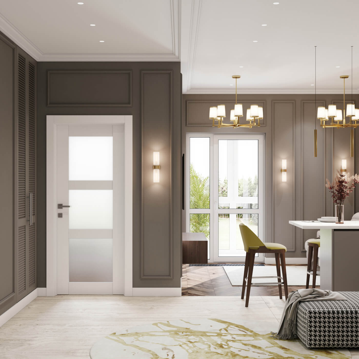 Smart Pro 3 Lite Vetro Polar White Modern Interior Door for $519.00 ...