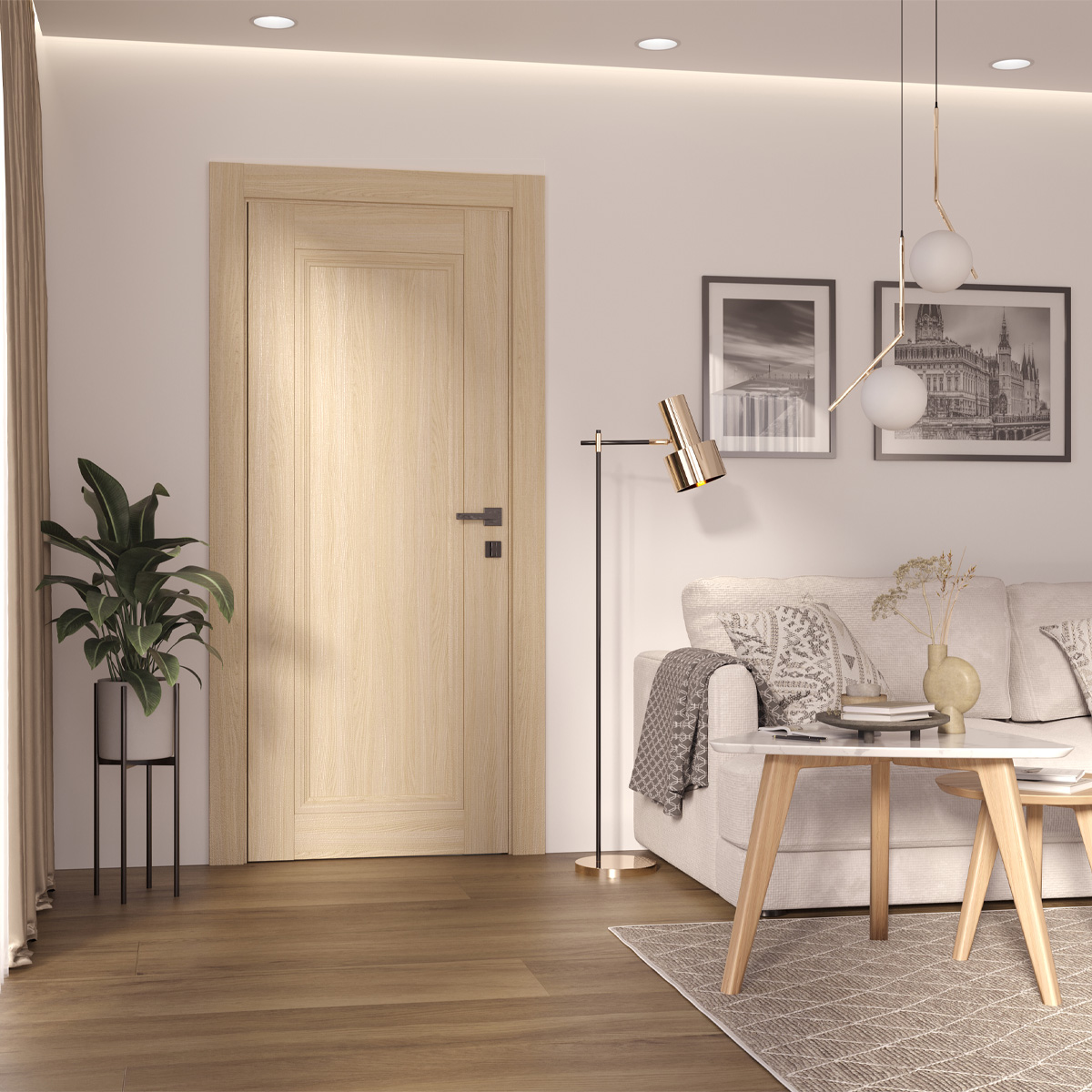 Oxford Duo 07 Loire Ash Modern Interior Door for $399.00 | Door Design Lab