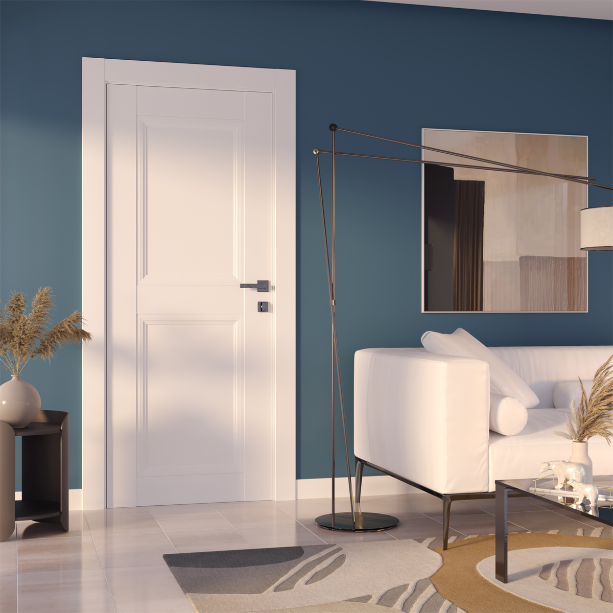 Oxford Duo 07 Rn Snow White Modern Interior Door for $429.00 | Door ...