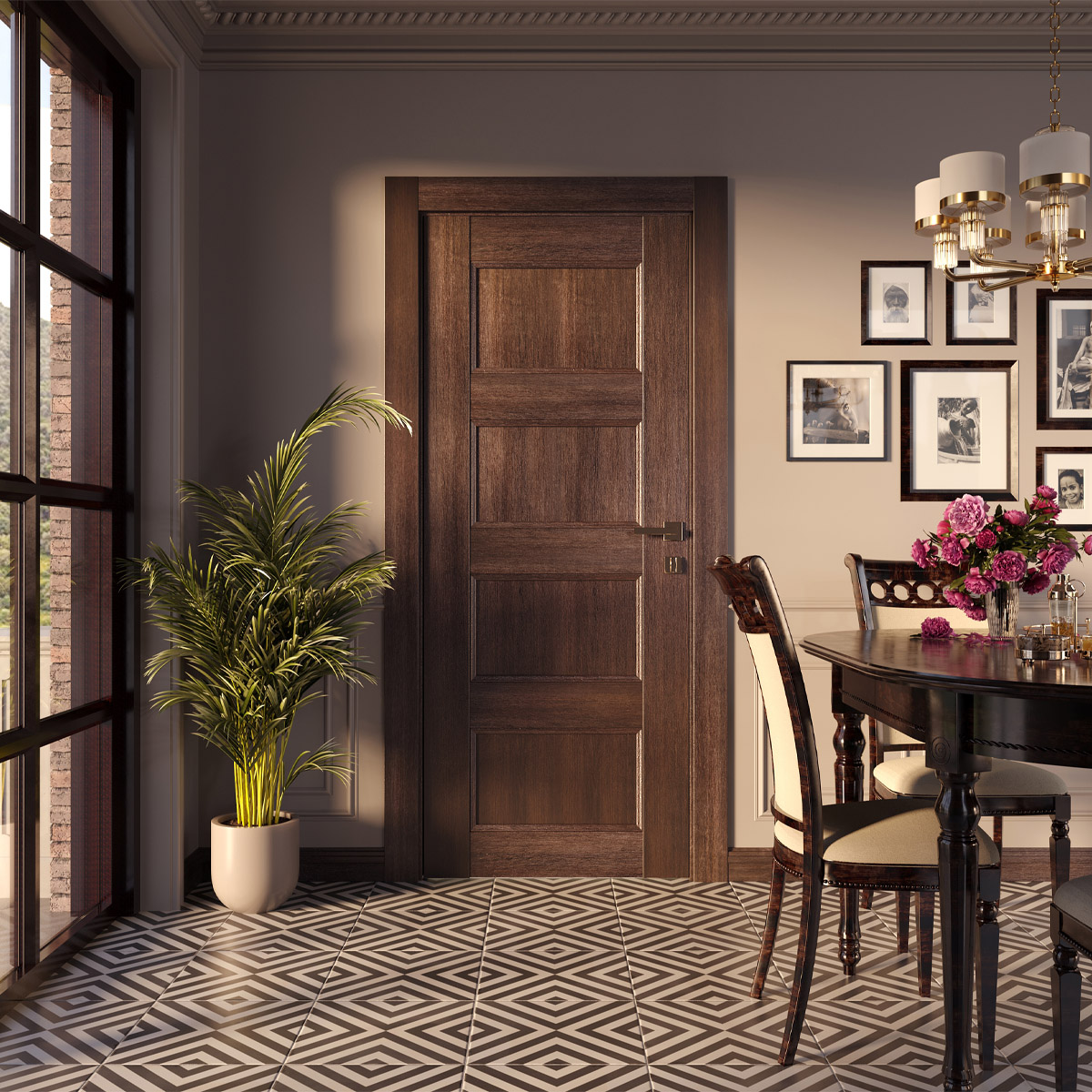 Oxford Uno 07 3R Veralinga Oak Modern Interior Door for $349.00 | Door ...