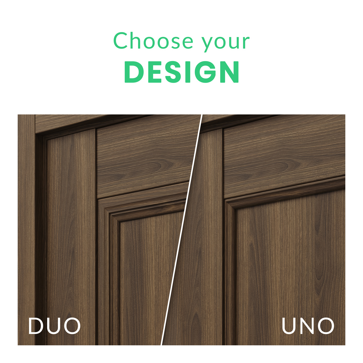 Oxford Duo 07 2R Pecan Nutwood Modern Interior Door for $449.00 | Door ...