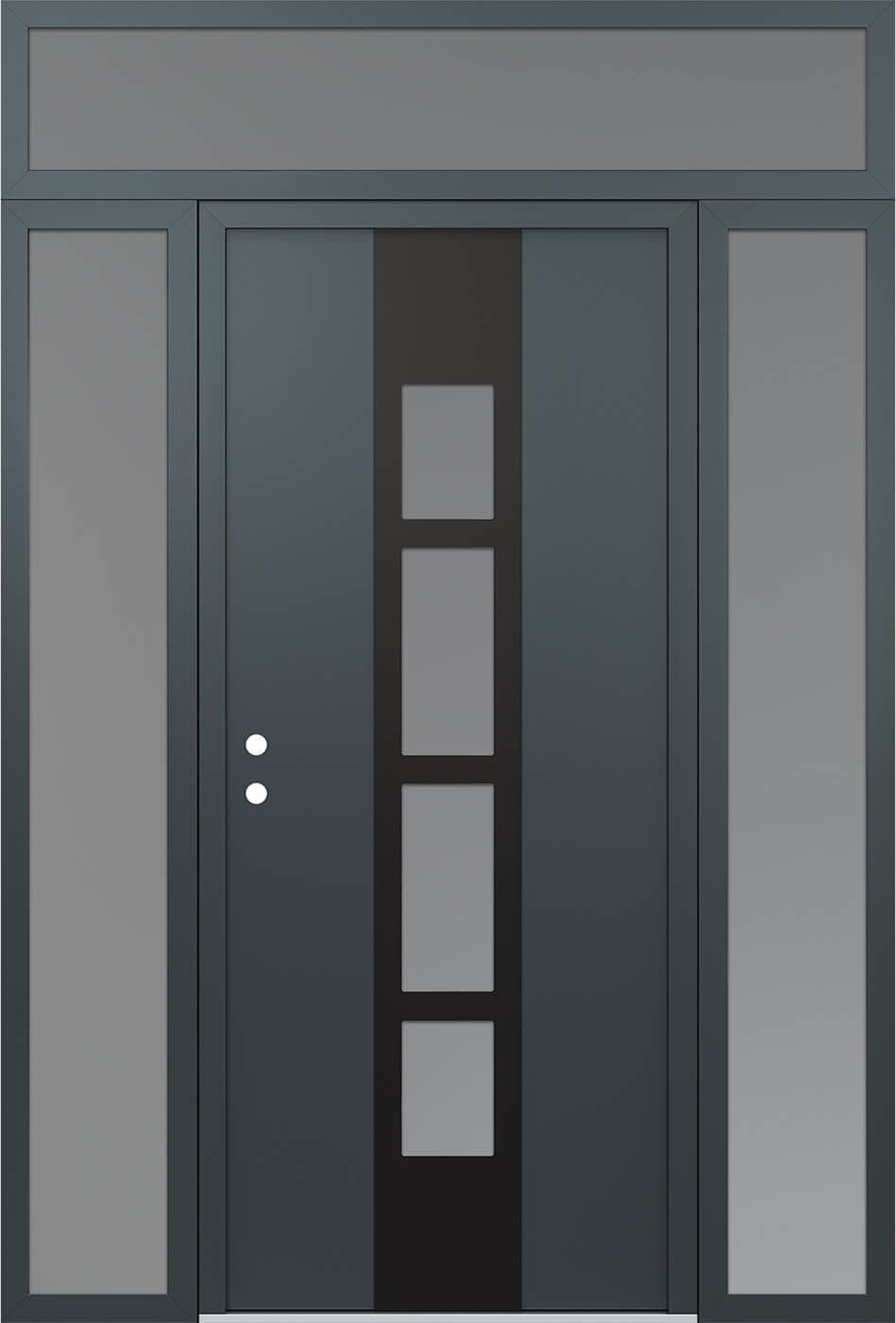 Modern Steel Front Door DIAMOND A10 64" X 96" ANTHRACITE/ANTHRACITE ...
