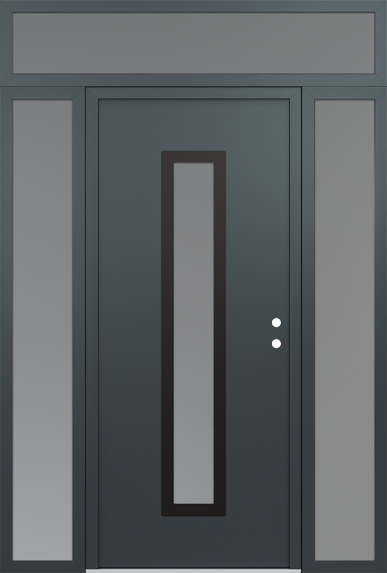 Modern Steel Front Door DIAMOND A11 60" X 96" ANTHRACITE/ANTHRACITE ...
