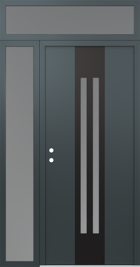 Modern Steel Front Door DIAMOND A8 52" X 96" ANTHRACITE/ANTHRACITE ...