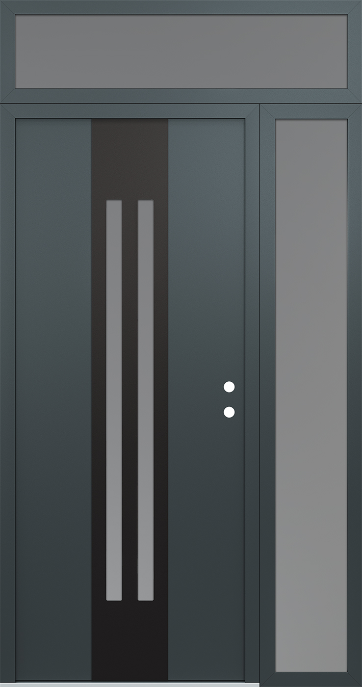 Modern Steel Front Door DIAMOND A8 52" X 96" ANTHRACITE/ANTHRACITE ...