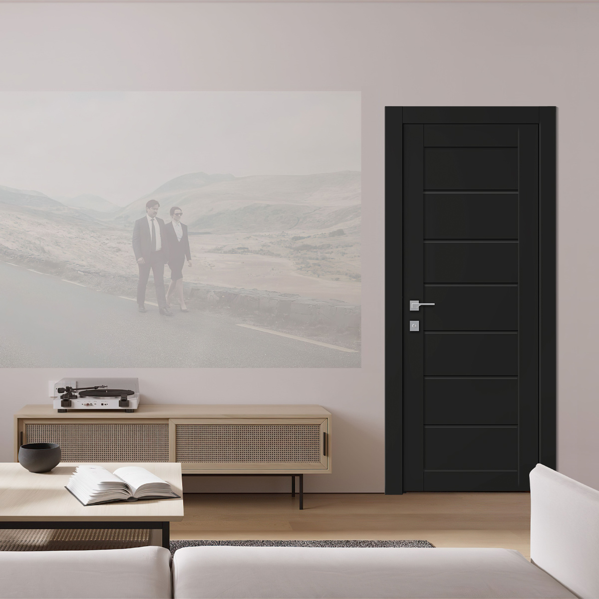 Modern interior DOOR SLAB ALDA BLACK MATTE 30" X 80" X 1 3/4" | Door ...