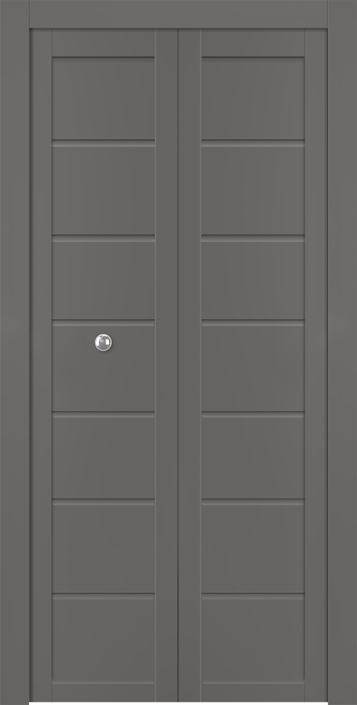 Alda Gray Matte Modern Interior Bifold Doors for $738.00 | Door Design Lab