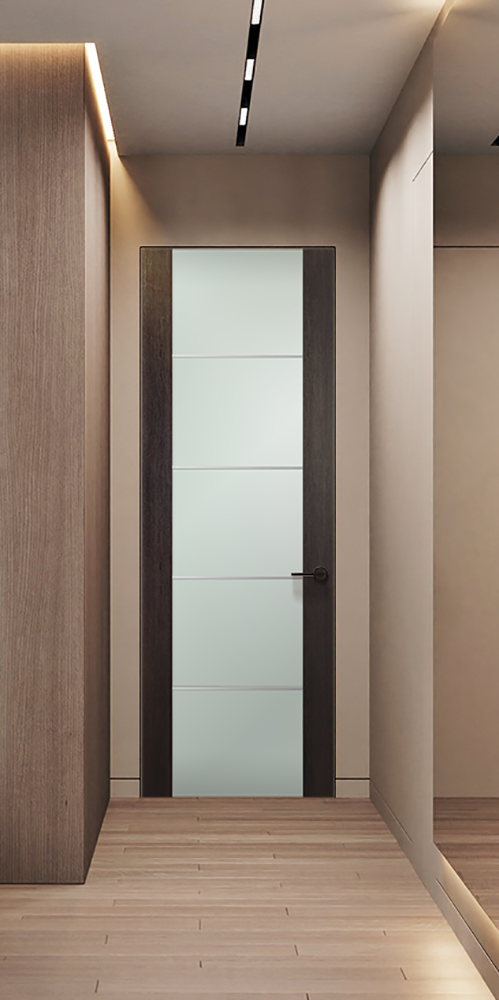 Modern interior door Avon 202 4H Vetro Veralinga Oak Frameless for $440 ...