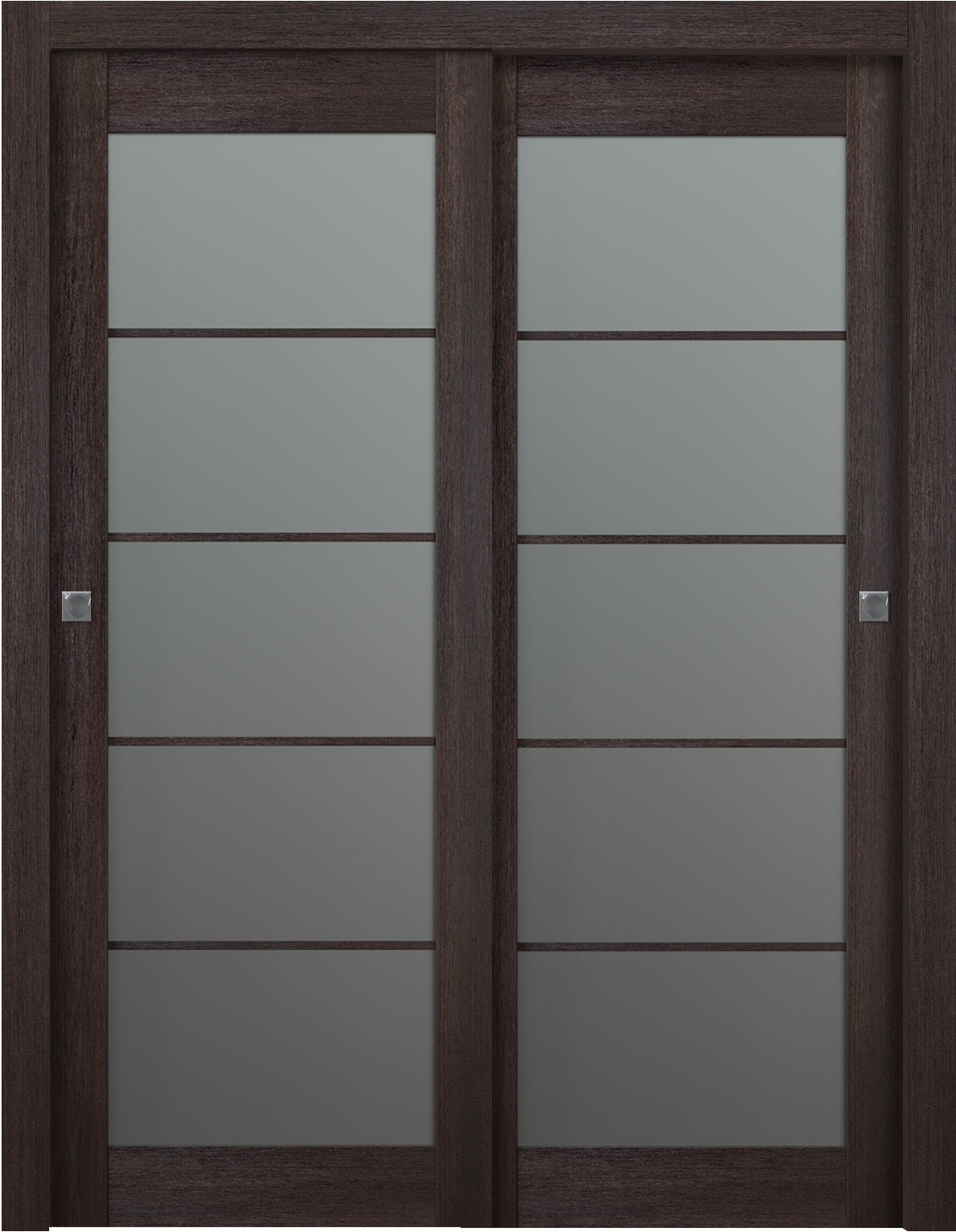 Avon 5 Lite Vetro Veralinga Oak Modern Interior Bypass Doors for $858. ...