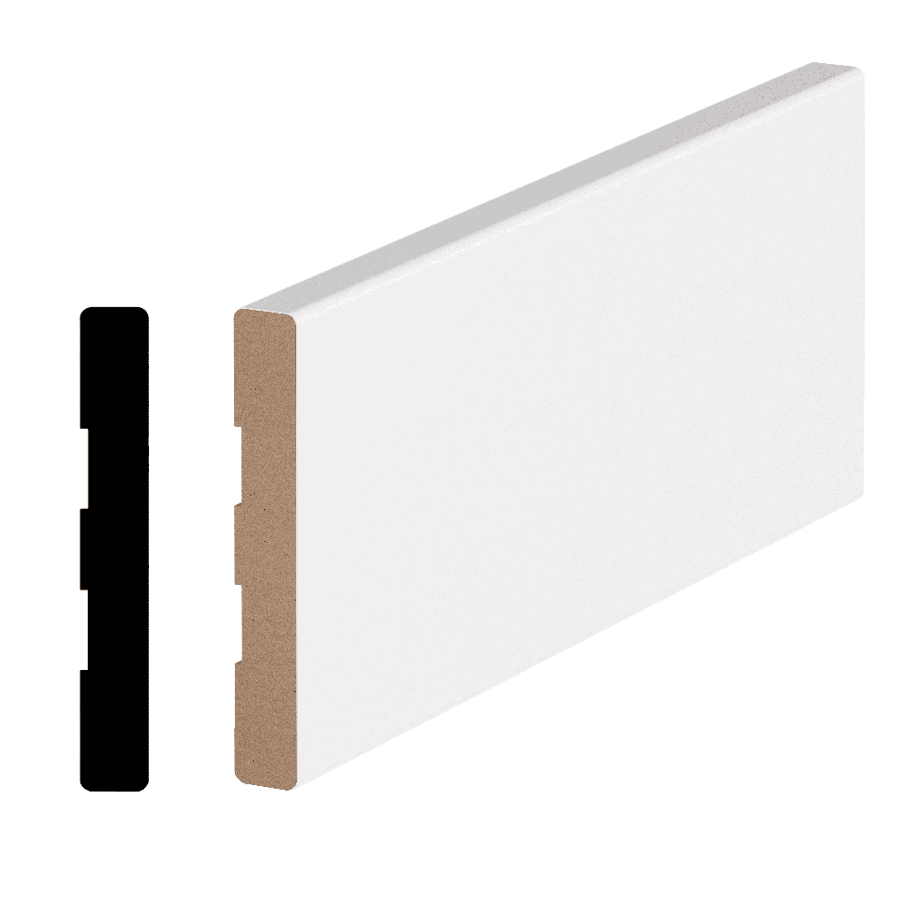 Modern interior BASE MOLDING TYPE 90/12 SNOW WHITE 96" | Door Design Lab