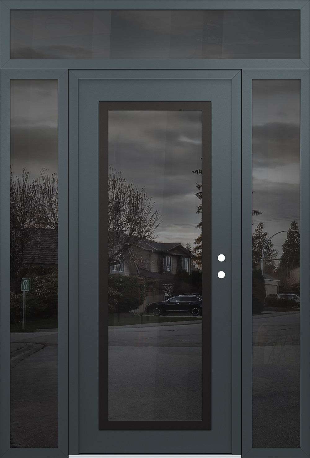 Modern Steel Front Door Diamond C1 68" x 96" anthracite/anthracite ...