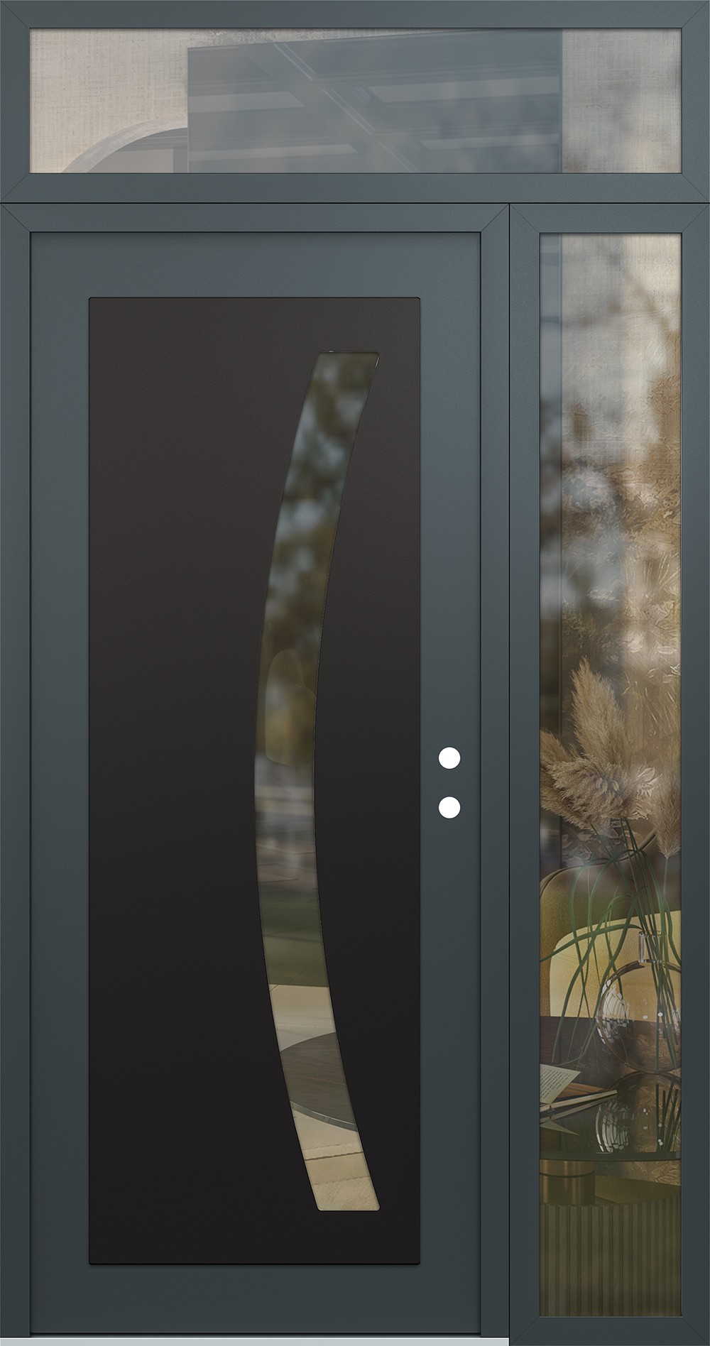 Modern Steel Front Door Diamond C4 50" x 96" anthracite/anthracite ...