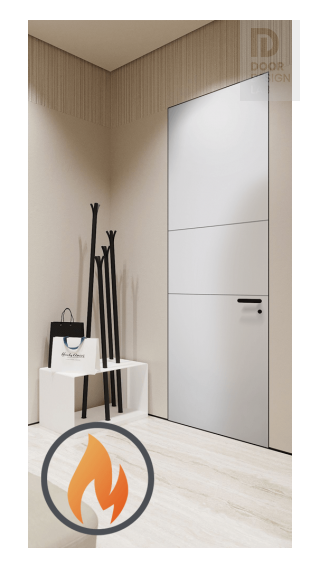 Modern interior door 20 Min Fire Rated 2H Snow White Frameless for $709 ...