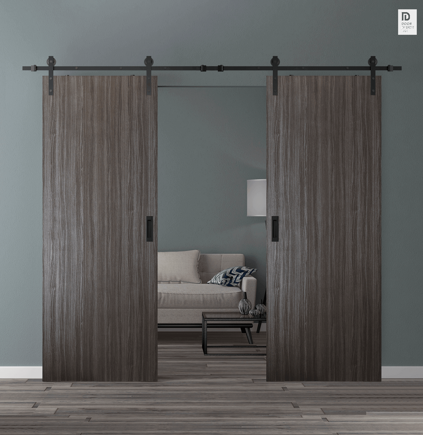gray barn door