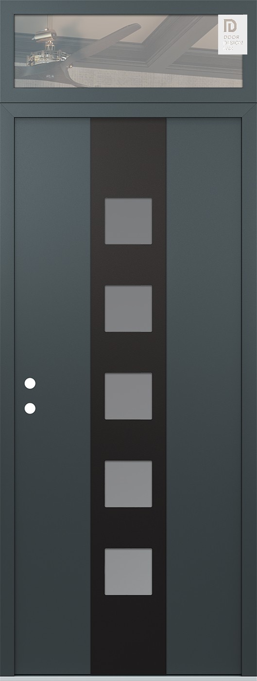 Modern Steel Front Door DIAMOND A13 36" X 96" ANTHRACITE/ANTHRACITE ...