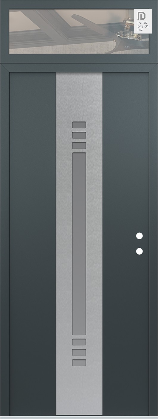 Modern Steel Front Door DIAMOND A5 36" X 96" ANTHRACITE/ANTHRACITE ...