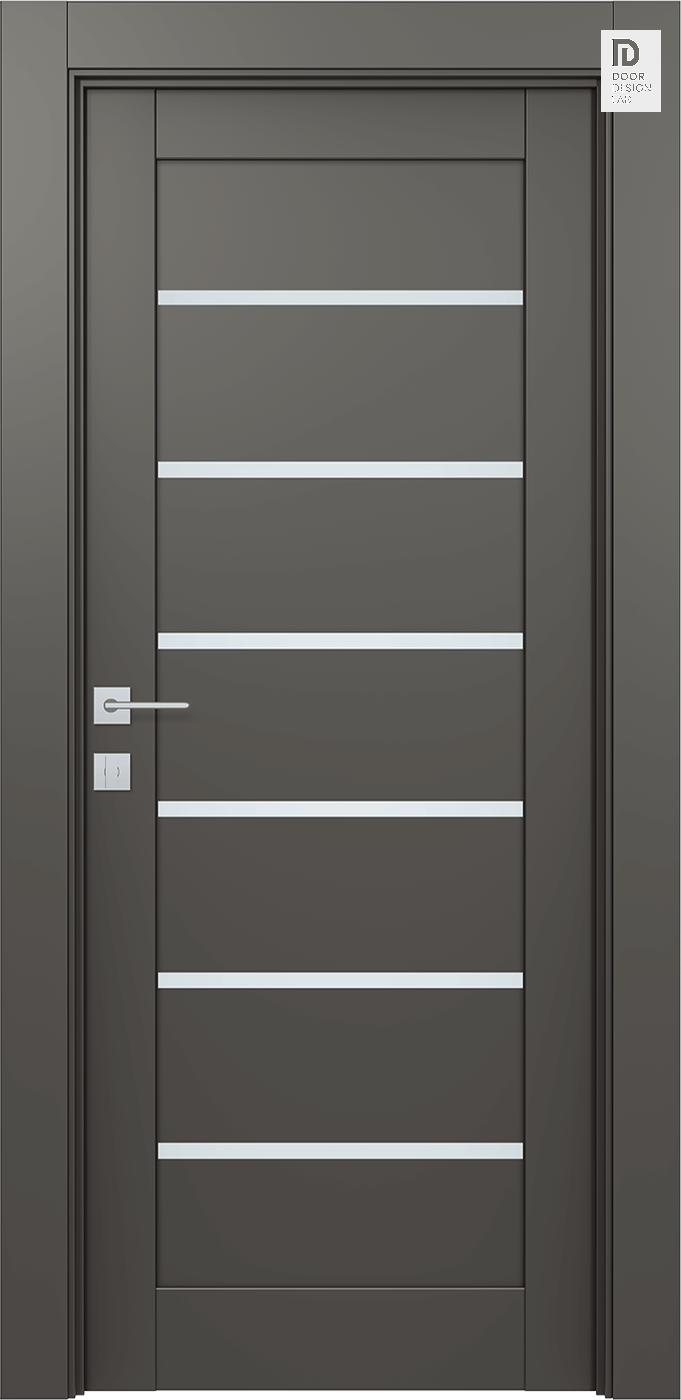 Alba Gray Matte Modern Interior Door for $369.00 | Door Design Lab