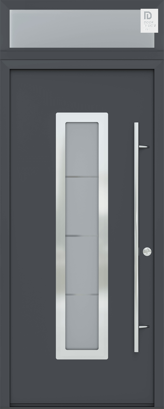 MODERN FRONT STEEL DOOR ARGOS ANTRACIT/WHITE 37 7/16" X 95 11/16" LHI ...