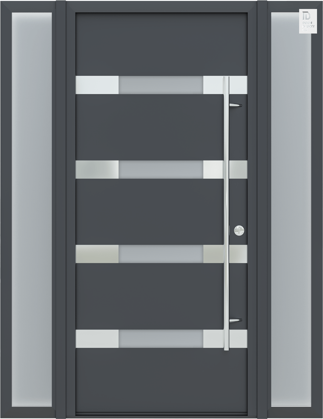 Modern Steel Front Door MODERN FRONT STEEL DOOR WITH SIDELITES AURA ...