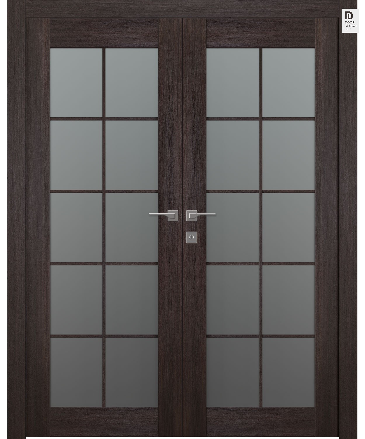 Avon 10 Lite Vetro Veralinga Oak Modern Interior Double Swing Doors for ...