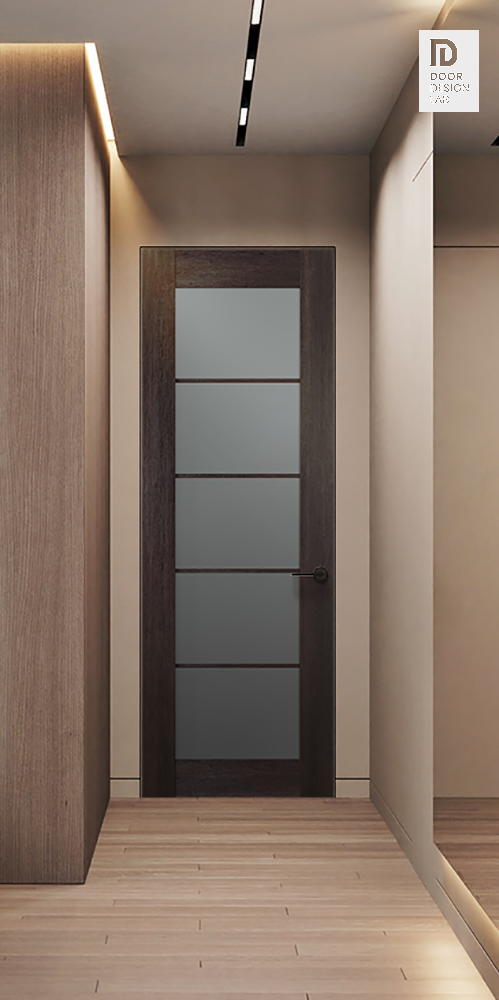 Modern interior door Avon 5 Lite Vetro Veralinga Oak Frameless for $429 ...