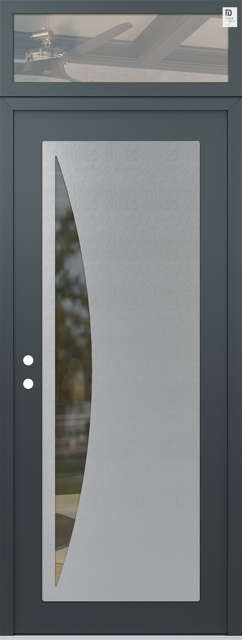 Modern Steel Front Door Diamond C13 36" x 96" anthracite/anthracite ...