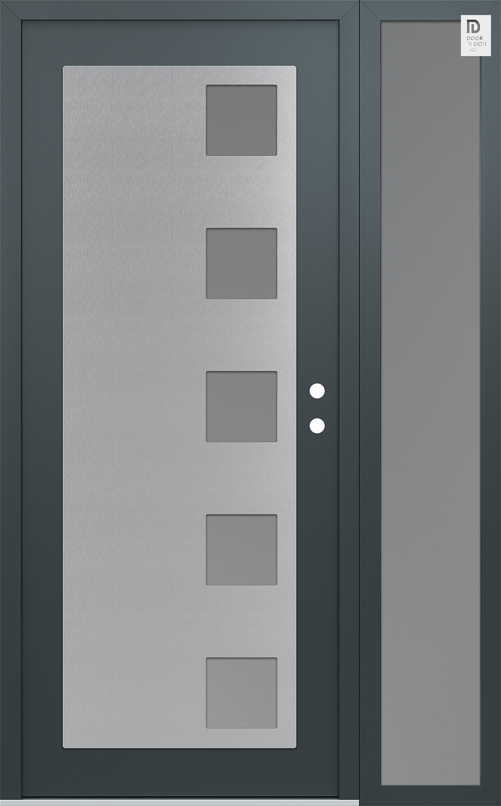 Modern Steel Front Door Diamond C5 52" x 80" anthracite/anthracite ...