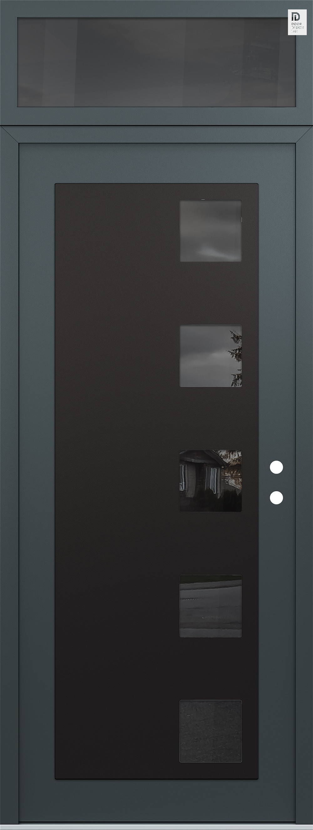 Modern Steel Front Door Diamond C5 36" x 96" anthracite/anthracite ...