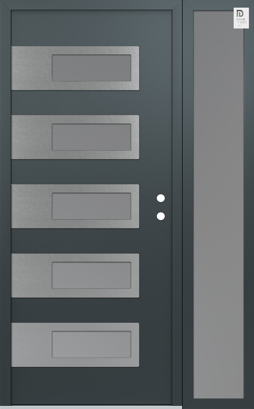 Modern Steel Front Door Diamond D3 50" x 80" anthracite/anthracite ...
