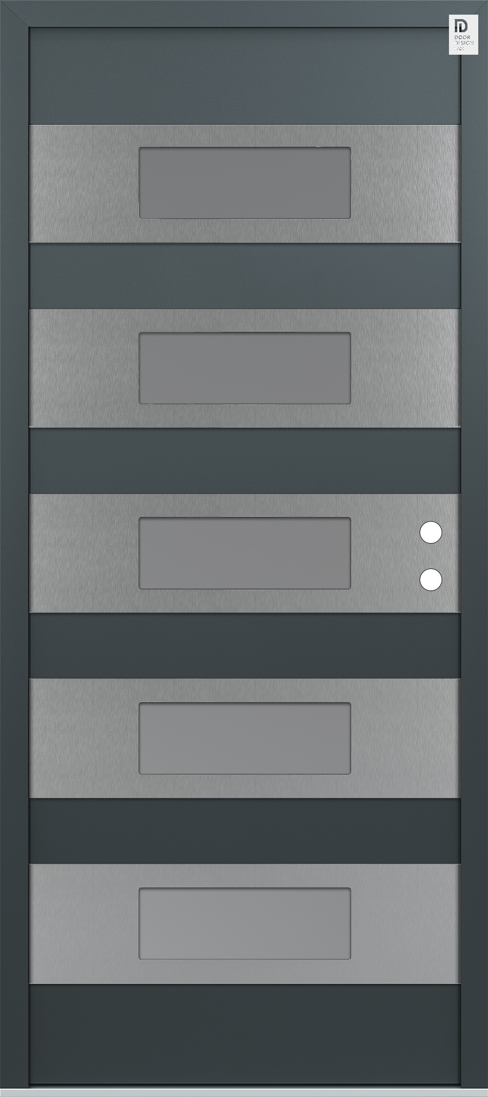 Modern Steel Front Door Diamond D5 36" x 80" anthracite/anthracite ...
