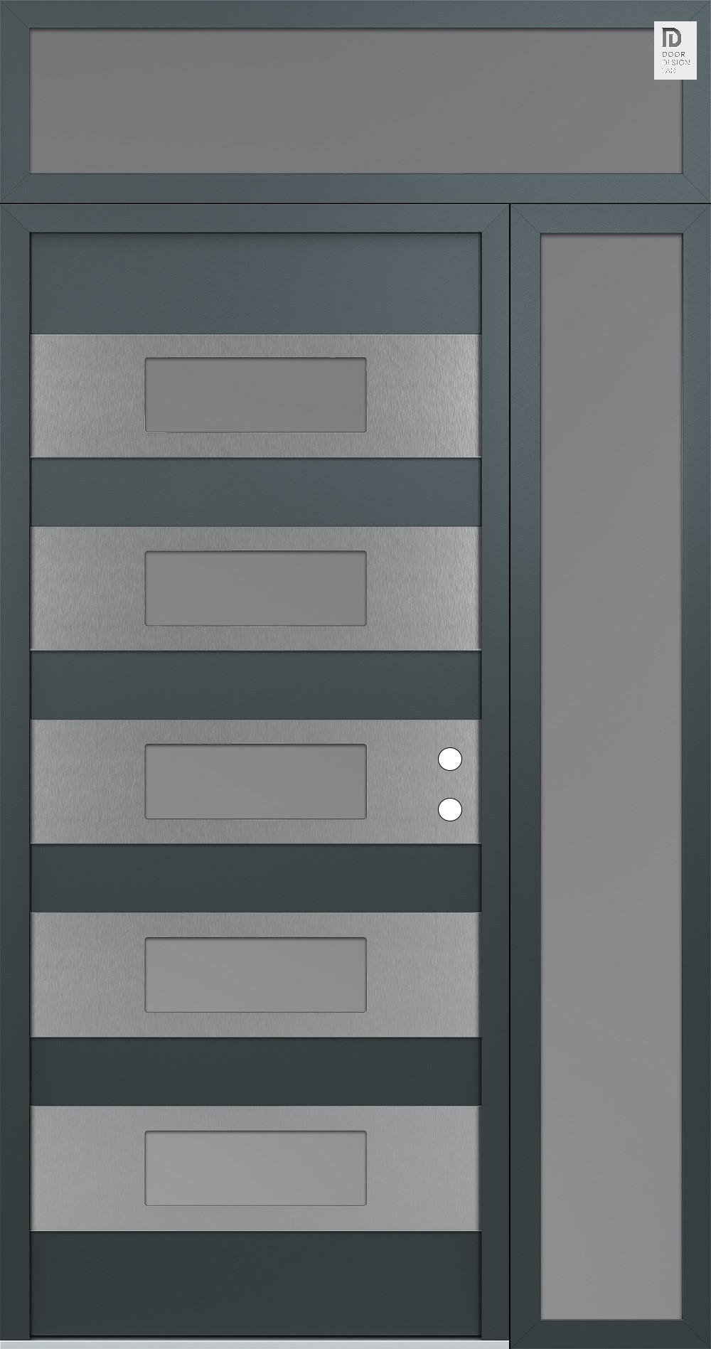 Modern Steel Front Door Diamond D5 50" x 96" anthracite/anthracite ...