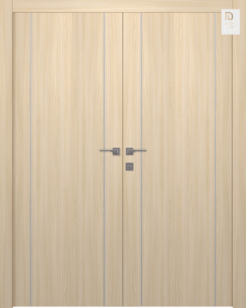 Optima 2U Loire Ash Modern Interior Double Swing Doors for $758.00 ...