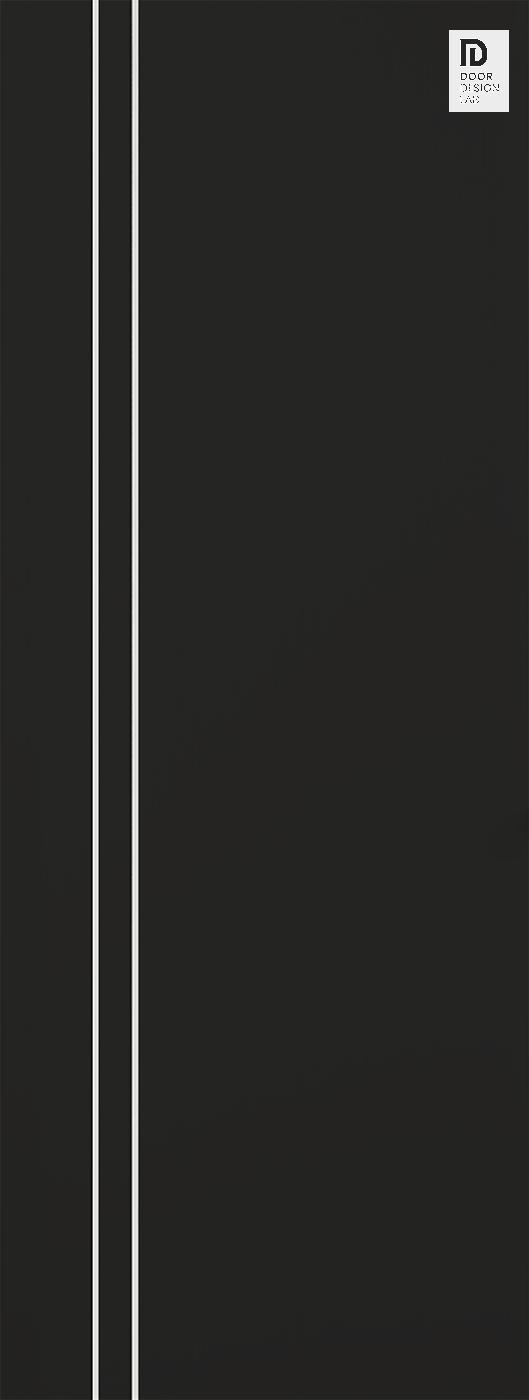 Modern interior DOOR SLAB OPTIMA 2V BLACK MATTE 18" X 80" X 1 3/4 ...