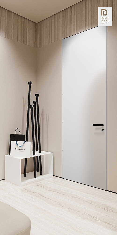 Modern interior door Optima Snow White Frameless for $339.00 | Door ...