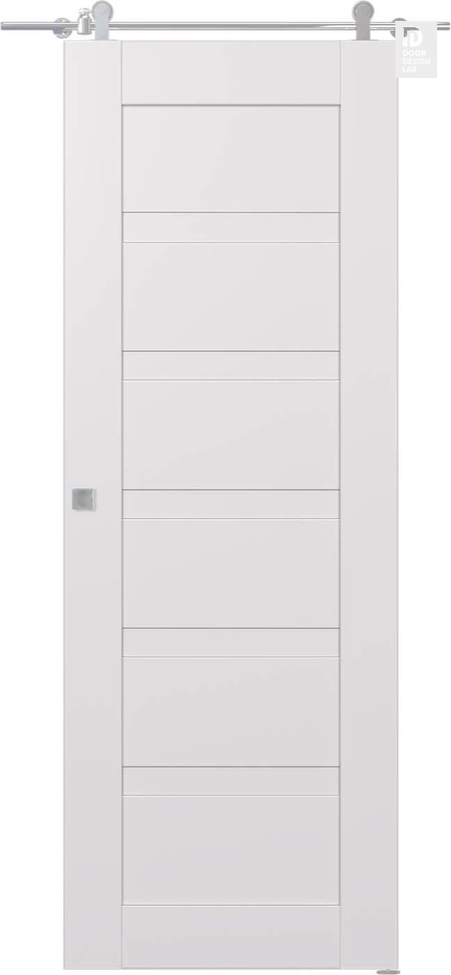 Orleo Snow White Modern Interior Barn Door for $389.00 | Door Design Lab