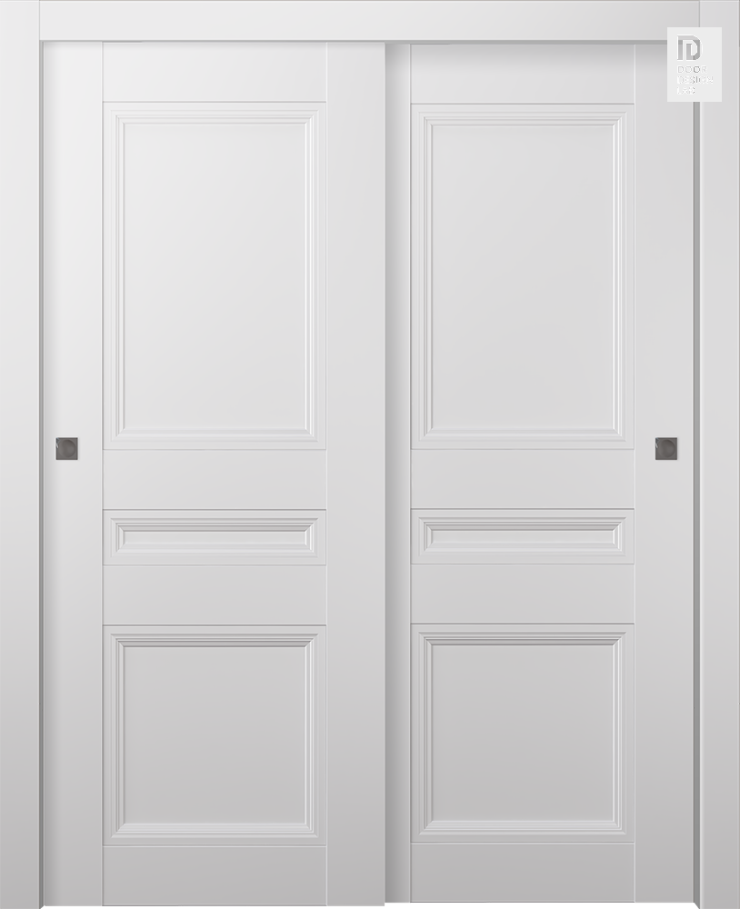 Oxford Duo 07 2R Snow White Modern Interior Bypass Doors for $898.00 ...