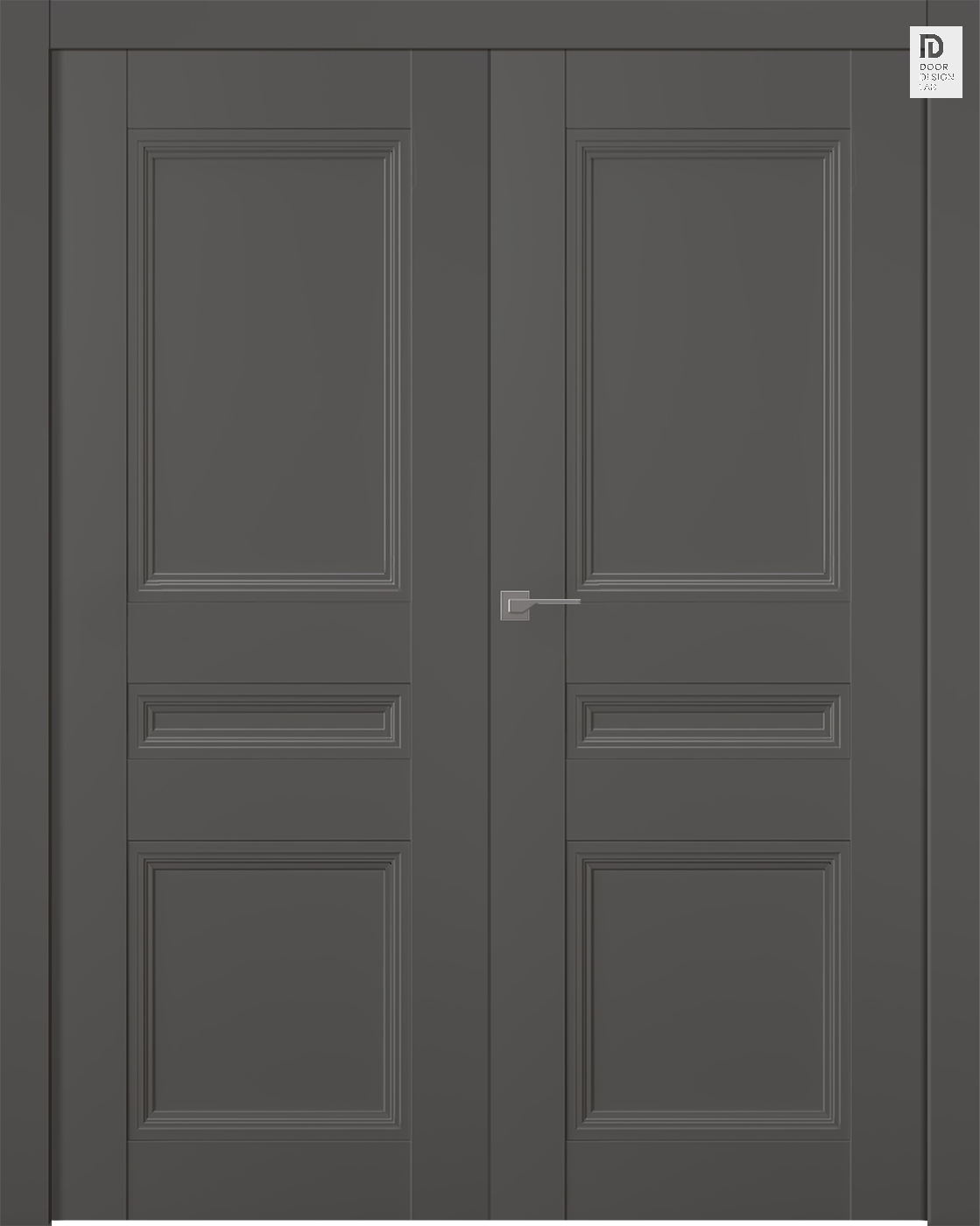 Oxford Duo 07 2R Gray Matte Double doors - DoorDesignLab