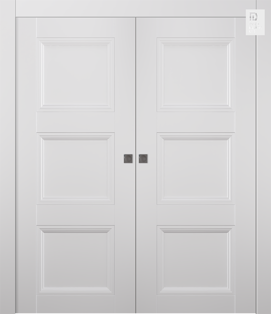 Oxford Duo 07 2Rn Snow White Modern Interior Double Pocket Doors for ...