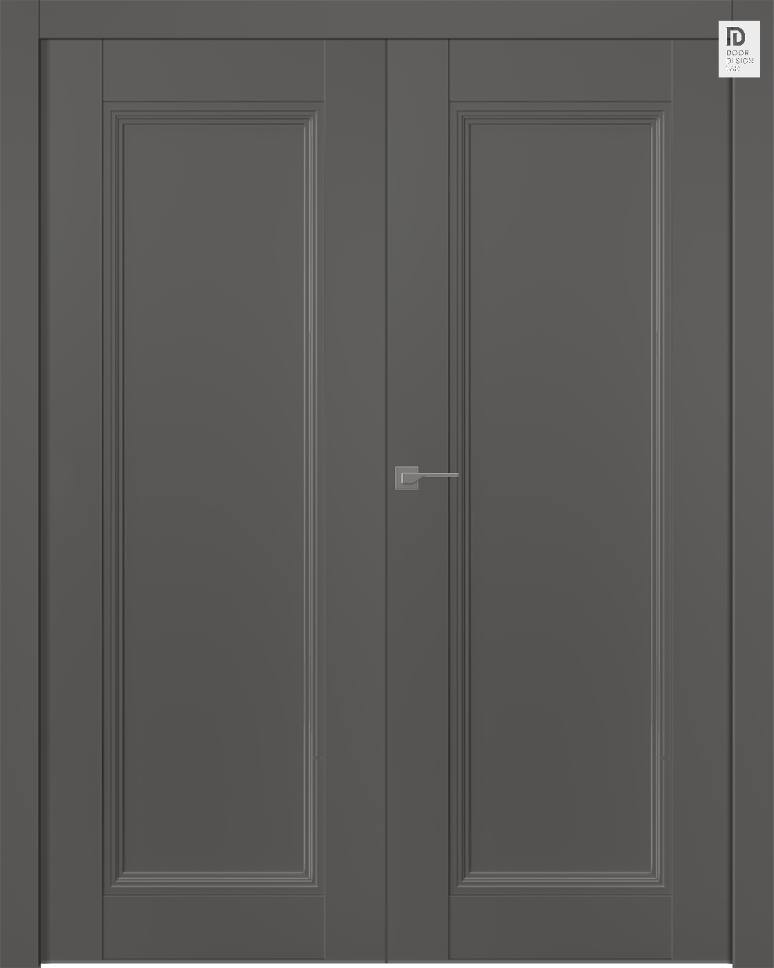 Oxford Duo 07 Gray Matte Modern Interior Double Swing Doors for $858.00 ...