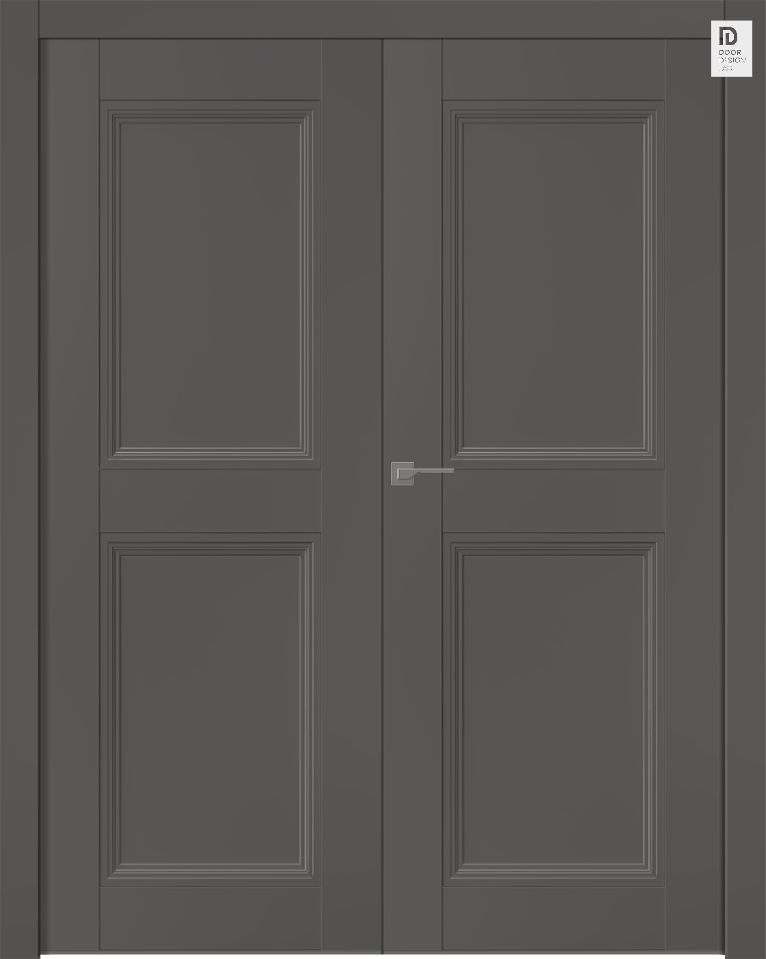 Oxford Duo 07 Rn Gray Matte Modern Interior Double Swing Doors for $958 ...