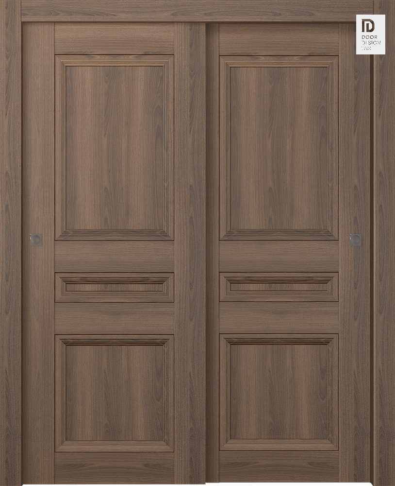 Oxford Duo 07 2R Pecan Nutwood Modern Interior Bypass Doors for $898.00 ...