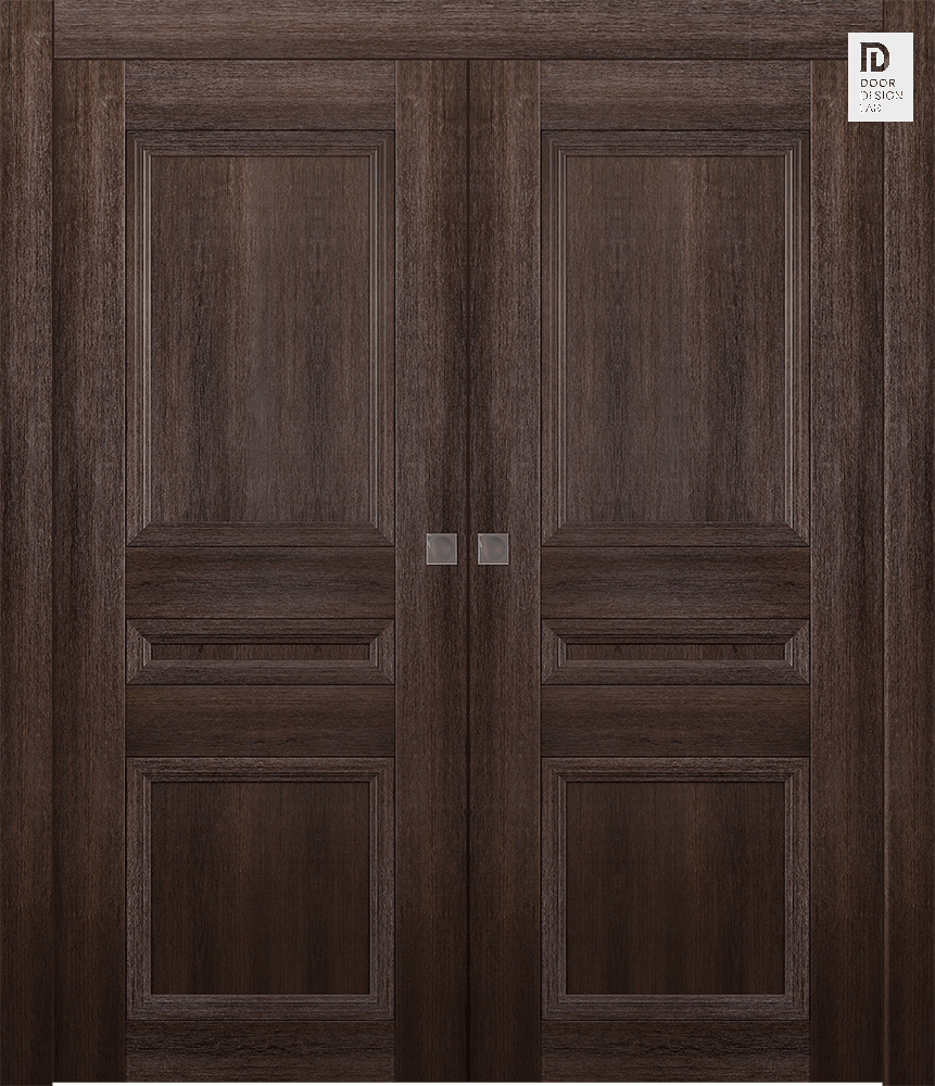 Oxford Duo 07 2R Veralinga Oak Modern Interior Double Pocket Doors for ...