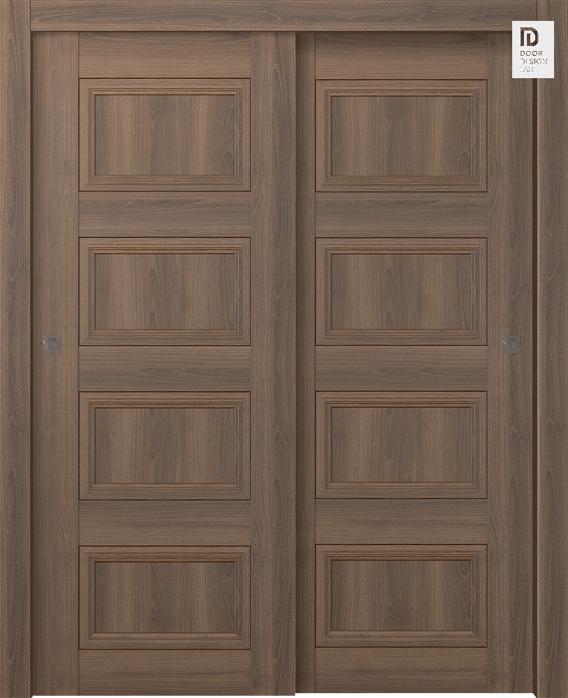 Oxford Duo 07 3R Pecan Nutwood Modern Interior Bypass Doors for $958.00 ...