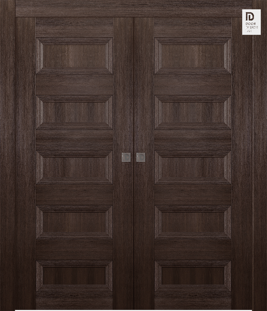 Oxford Duo 07 4R Veralinga Oak Modern Interior Double Pocket Doors for ...