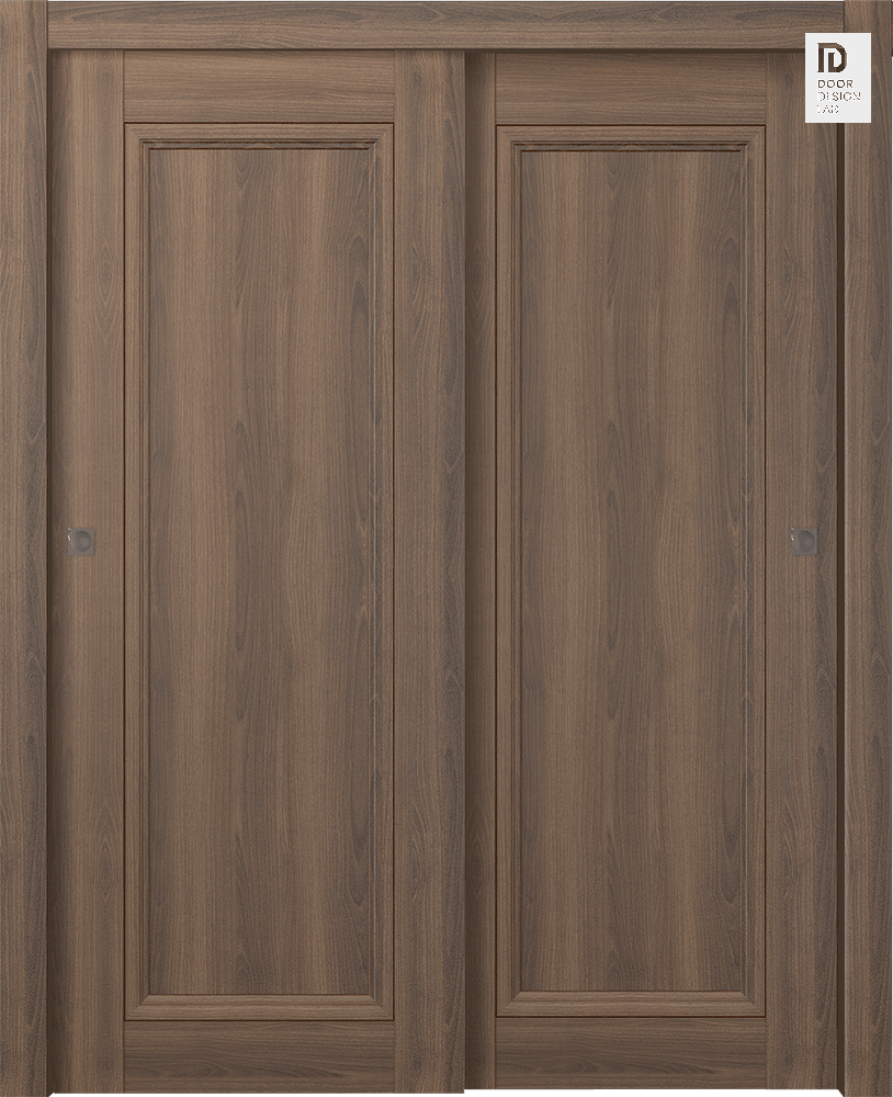Oxford Duo 07 Pecan Nutwood Modern Interior Bypass Doors for $798.00 ...