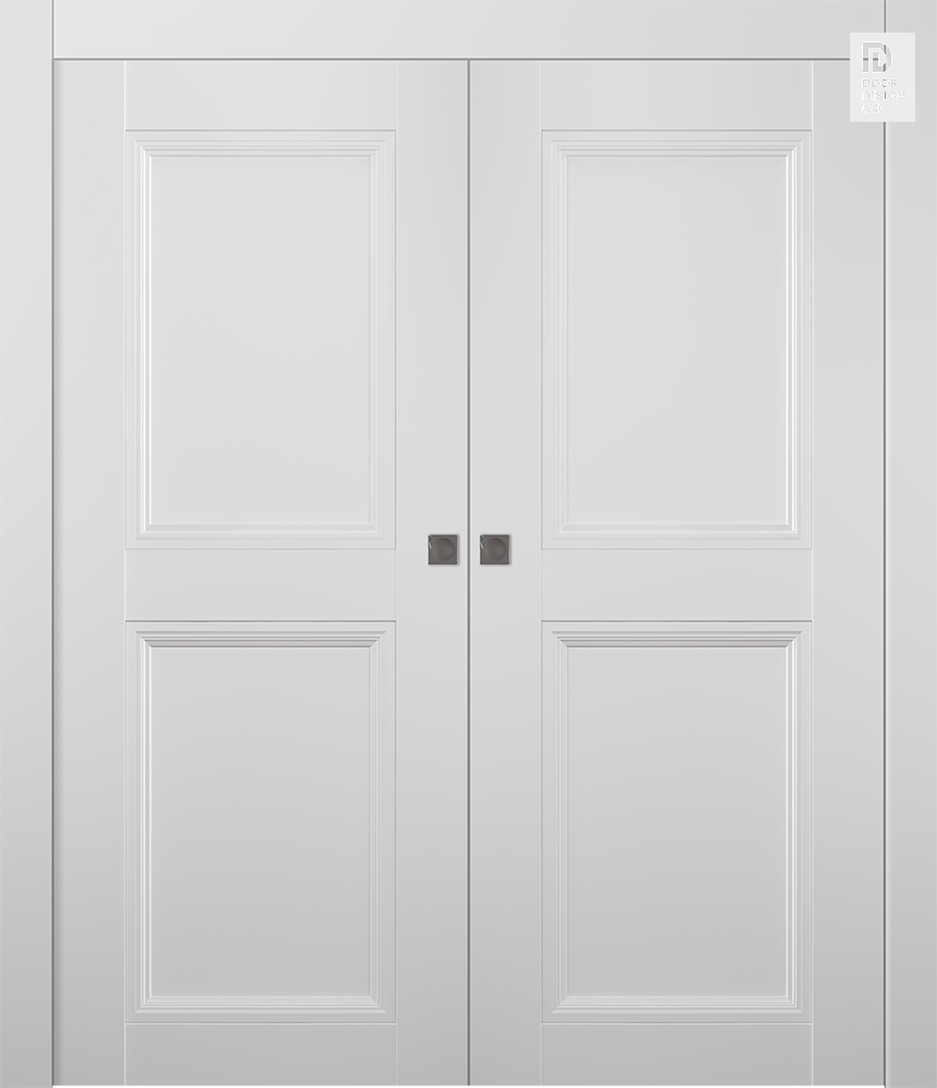 Modern interior door Oxford Duo 07 Rn Snow White Double pocket doors ...