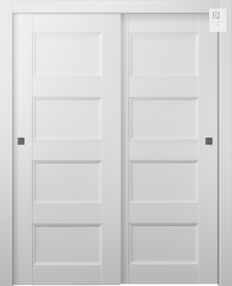 Oxford Uno 07 3R Snow White Modern Interior Bypass Doors for $698.00 ...