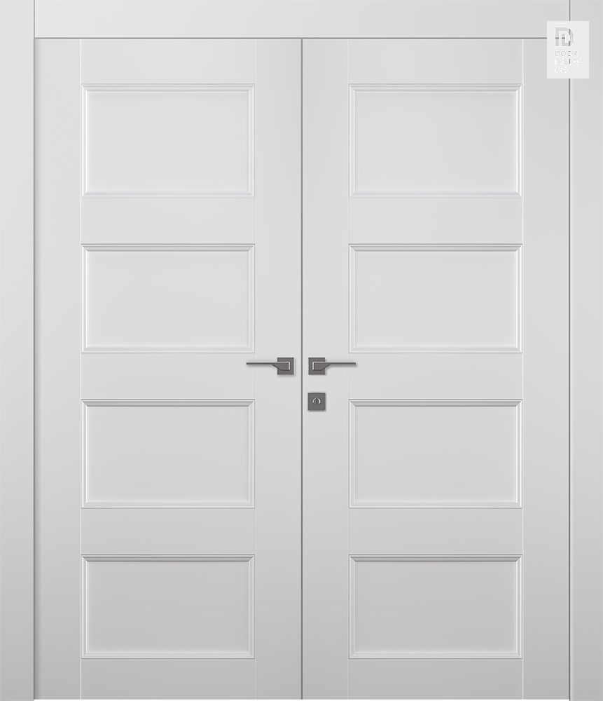 Oxford Uno 07 3R Snow White Modern Interior Double Swing Doors for $698 ...