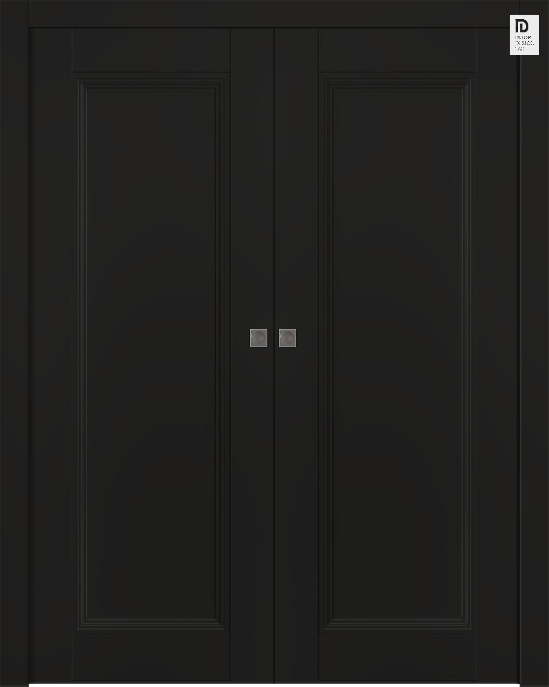 Oxford Duo 07 Black Matte Modern Interior Double Pocket Doors for $858. ...