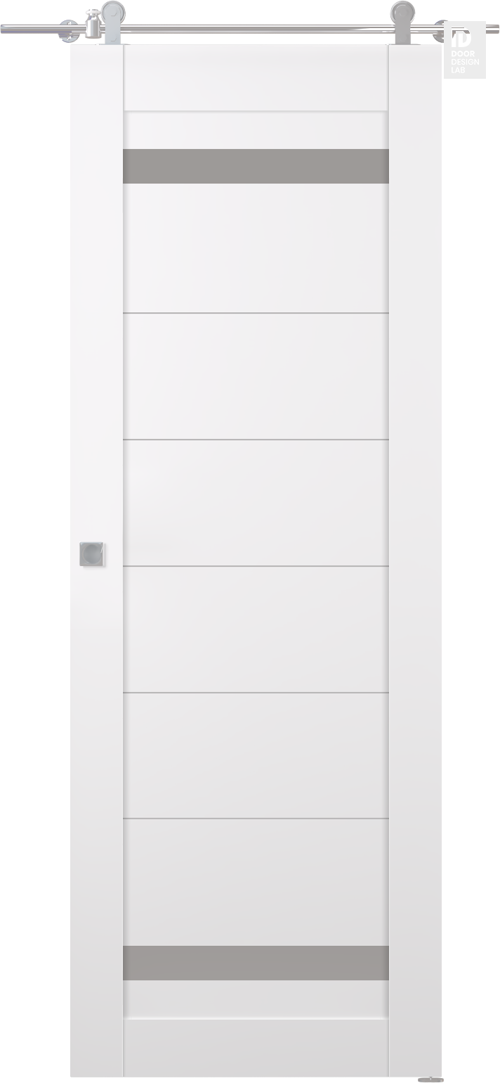 Perla Vetro Snow White Modern Interior Barn Door for $329.00 | Door ...